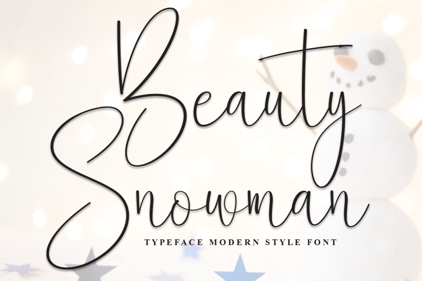 Beautyful Snowman - Handwritten Script Font - Befonts