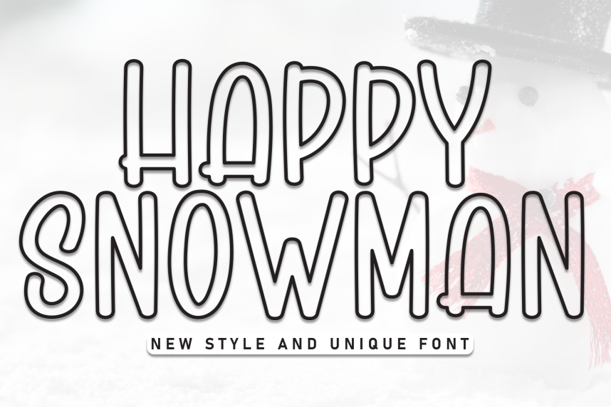 Happy Snowman - New Style And Unique Font - Download Free Font