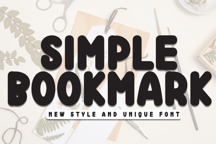 Simple Bookmark - New Style And Unique Font - Download Free Font
