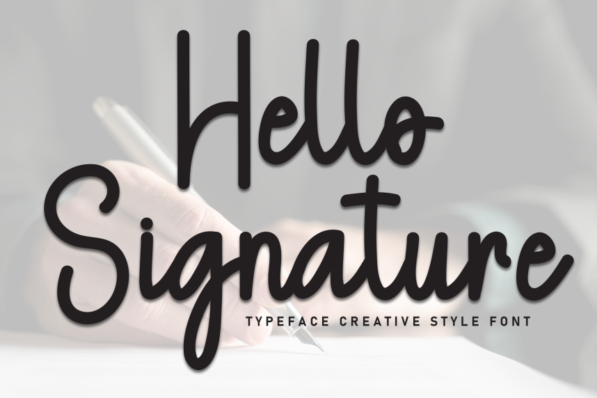 Hello Signature Simple Handwritten Font - Download Free Font