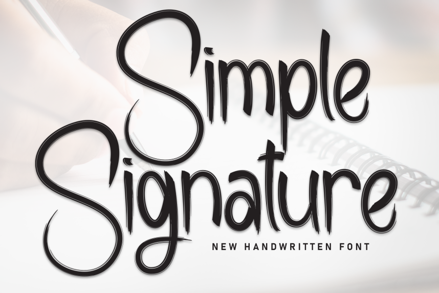 Simple Signature - New Handmade Font - Download Free Font
