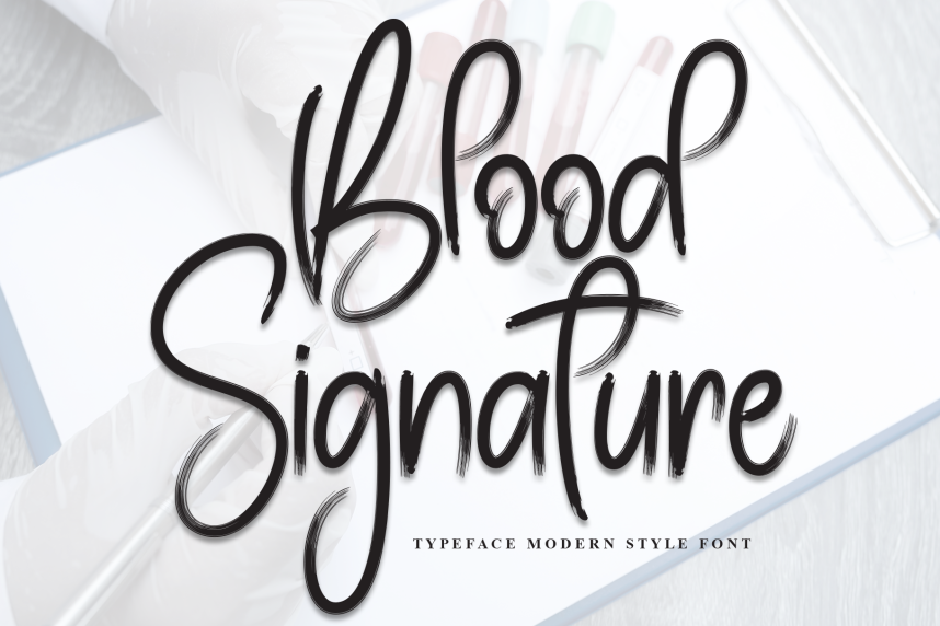 Blood Signature - Modern Stylish Font - Download Free Font