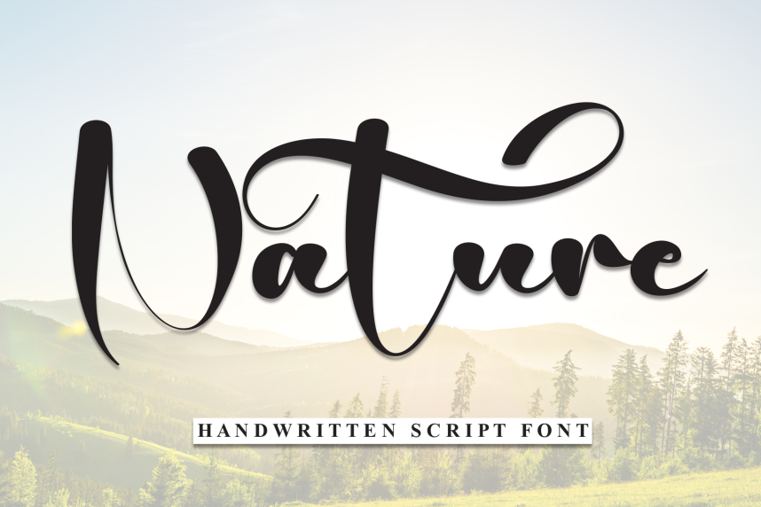 Nature - Elegant Script Handwritten Font - Download Free Font