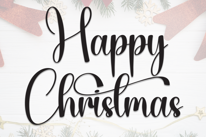 Happy Christmas - Modern Script Handwritten Font - Befonts