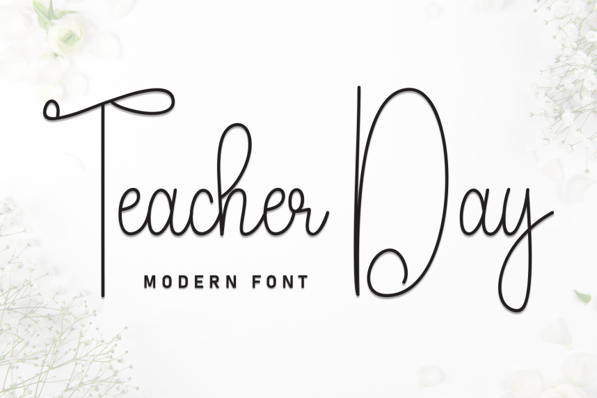 Teacher Day - Simple Handwritten Font - Befonts