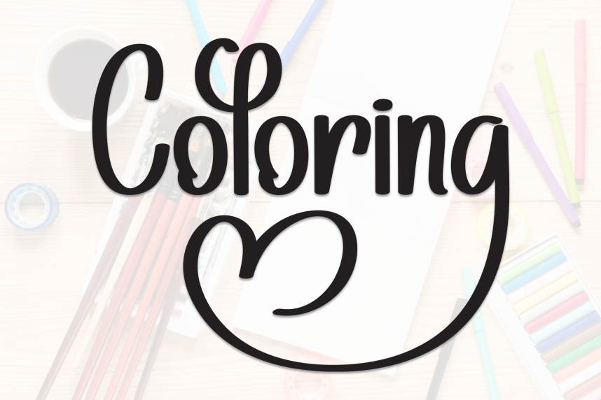 Coloring - Elegant Script Handwritten Font - Download Free Font