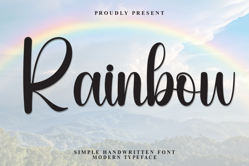 Rainbow - Modern Script Handwritten Font - Download Free Font