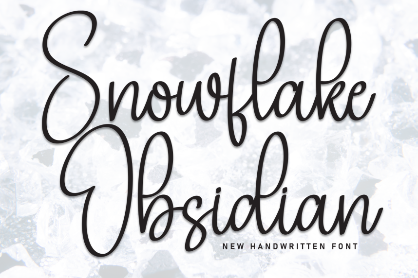Snowflake Obsidian Simple Handwritten Font - Befonts