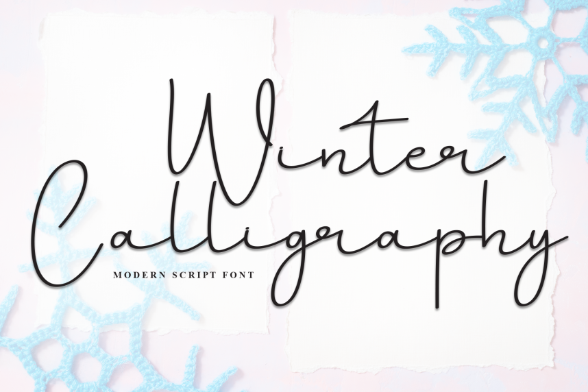 Winter Calligraphy Simple Handwritten Font - Download Free Font