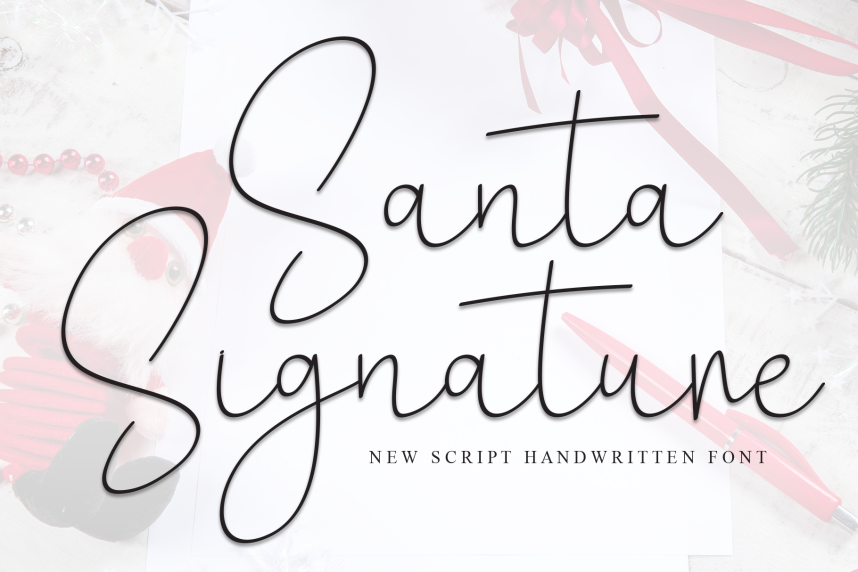 Santa Signature - Simple Handwritten Font - Download Free Font