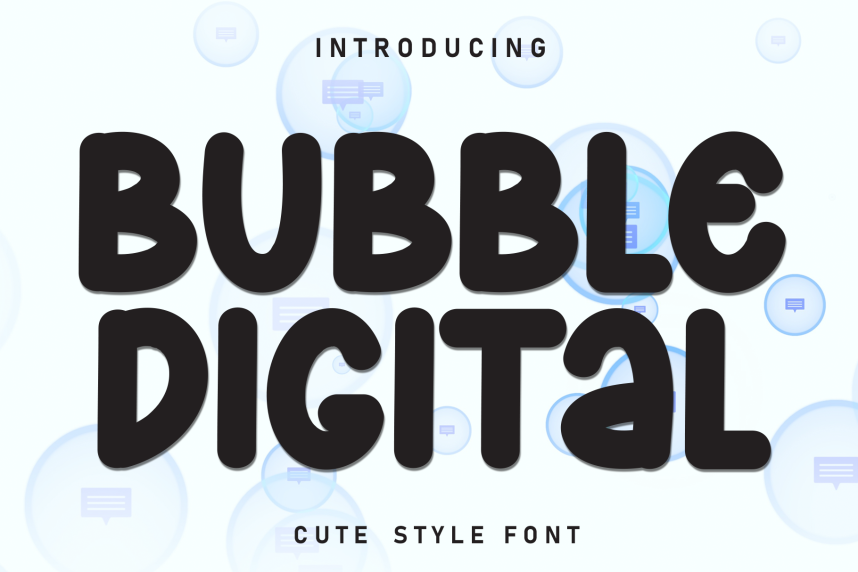 Bubble Digital - Cute Style Font - Download Free Font