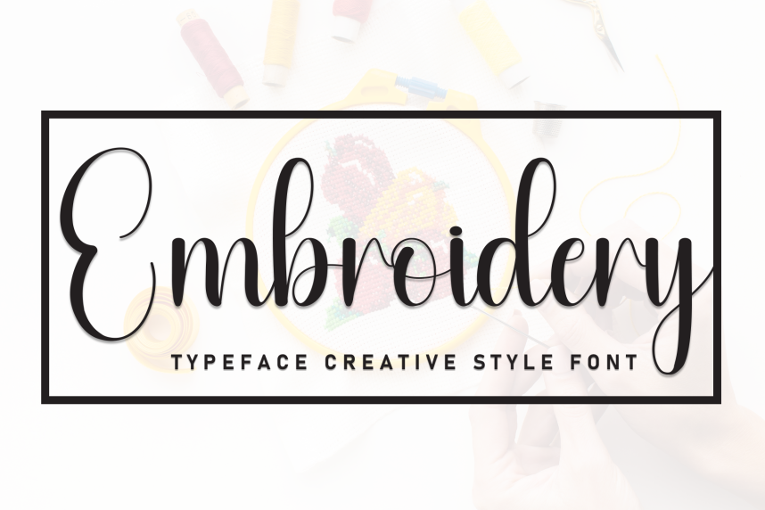 Embroidery - Elegant Script Handwritten Font - Download Free Font