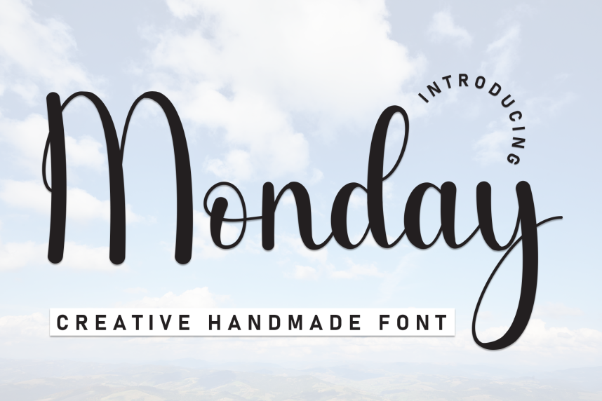 Monday - New Script Handwritten Font - Download Free Font