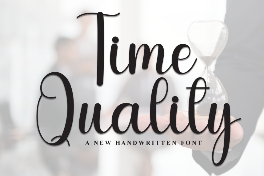 Time Quality Style Script Font - Befonts