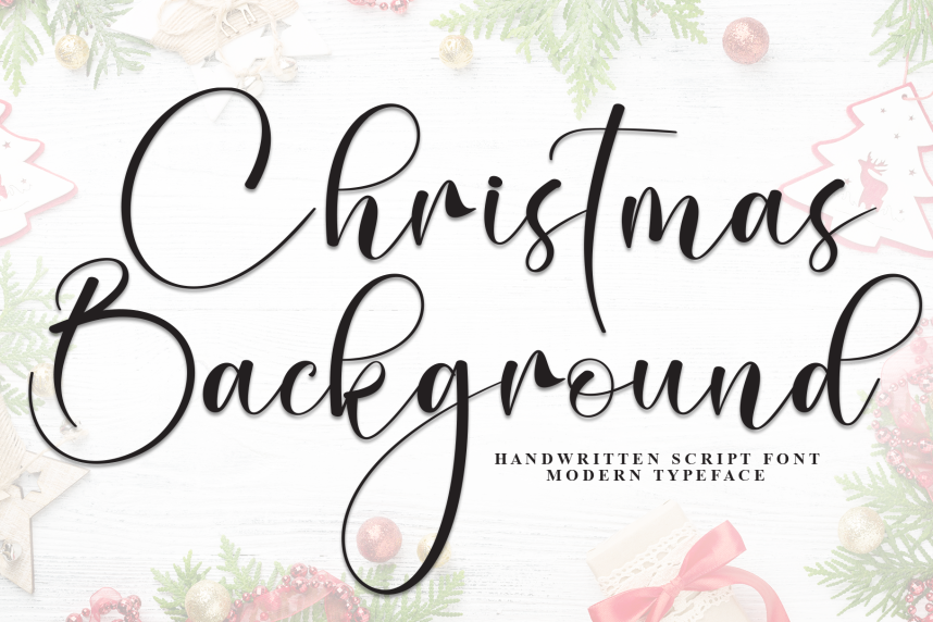 Christmas Background - Elegant Script Handwritten Font - Download Free Font