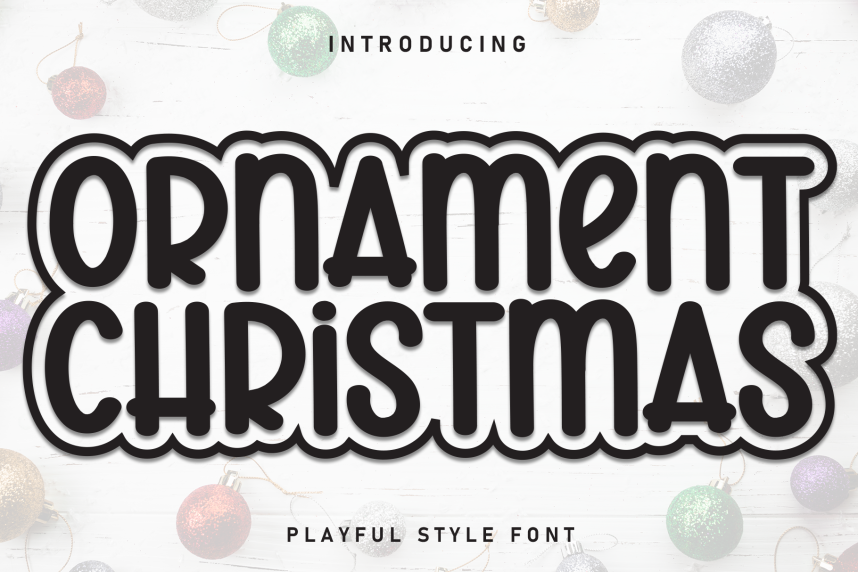 Ornament Christmas - Playful Style Font - Befonts
