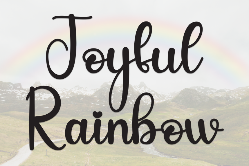 Joyful Rainbow – Creative Handwritten Font - Befonts