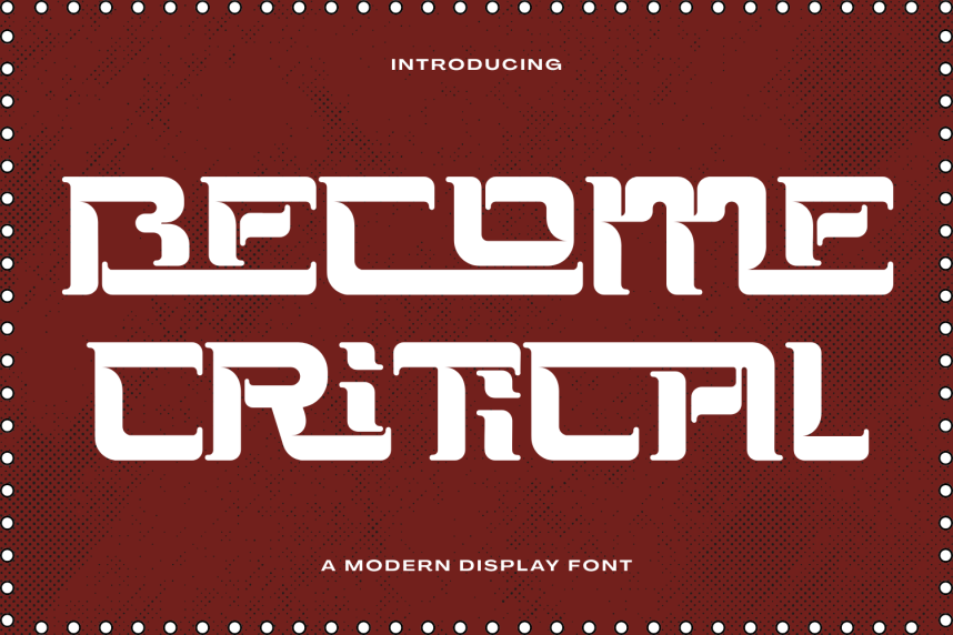 Become Critical - Bold Retro Font - Download Free Font