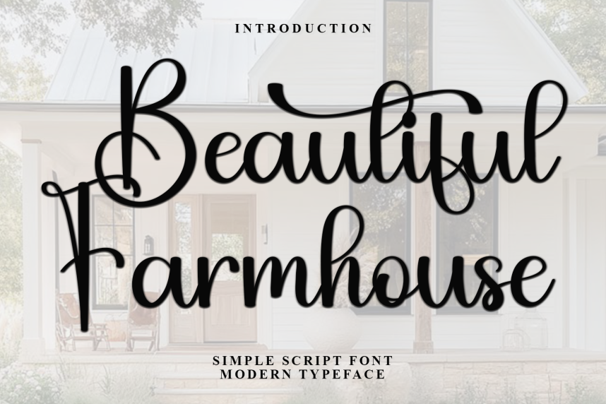 Beautiful Farmhouse – Natural Script Handwritten Font - Download Free Font