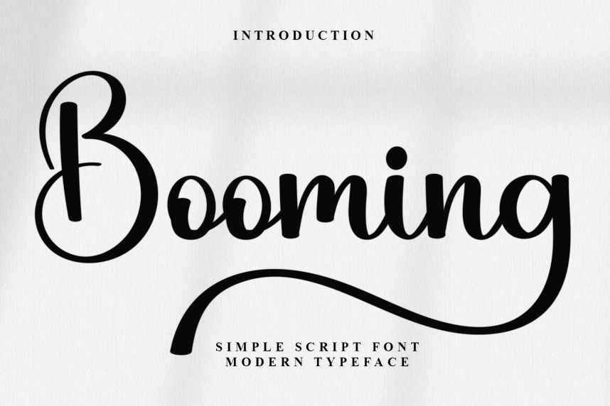 Booming Style Script Font - Befonts