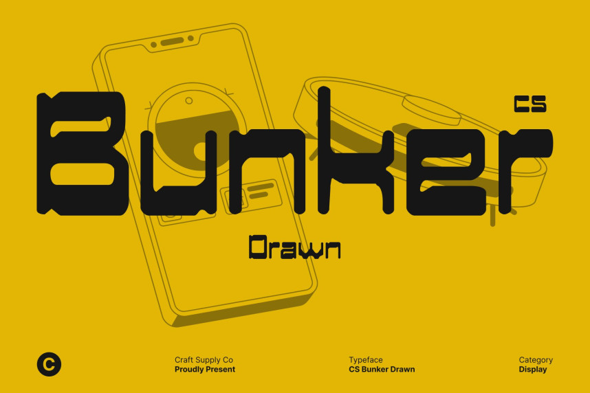 CS Bunker Drawn Font - Befonts
