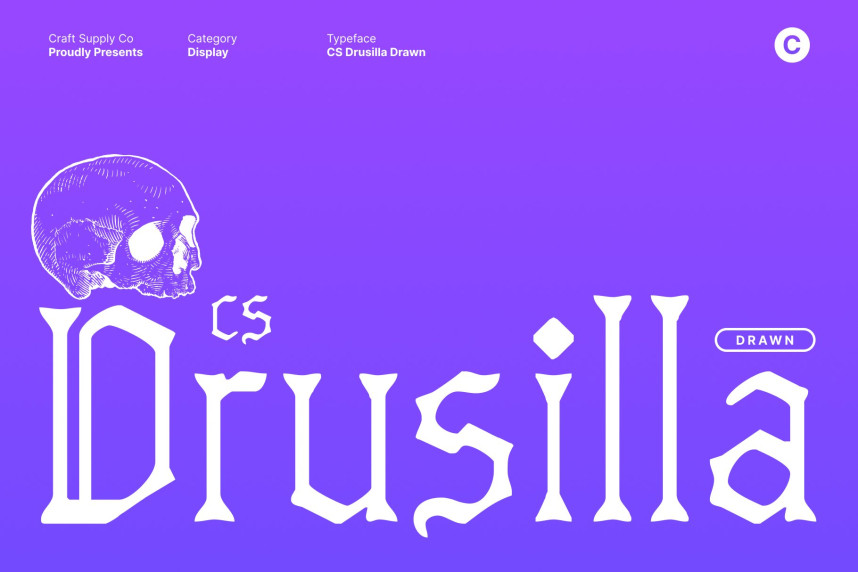 CS Drusilla Drawn Font - Befonts