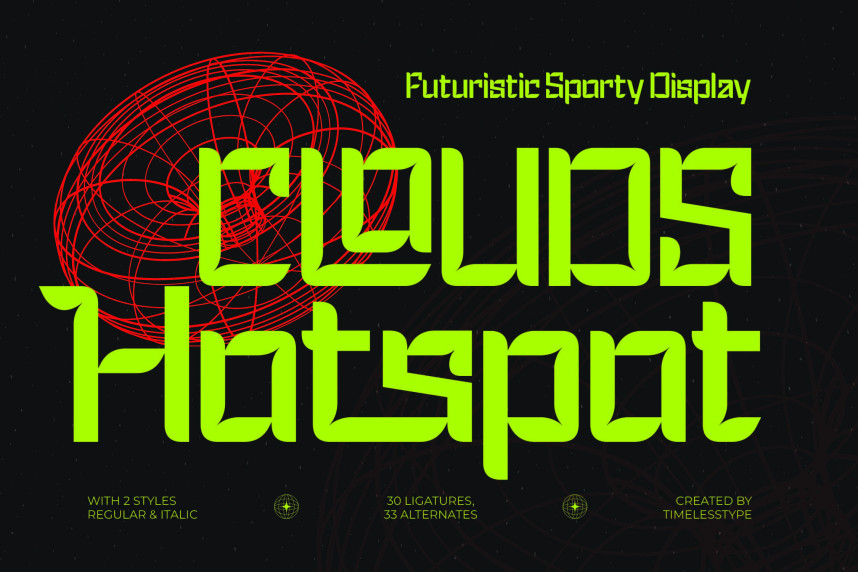 Clouds Hotspot Font - Befonts