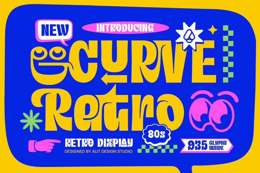 Curve Retro Font - Befonts