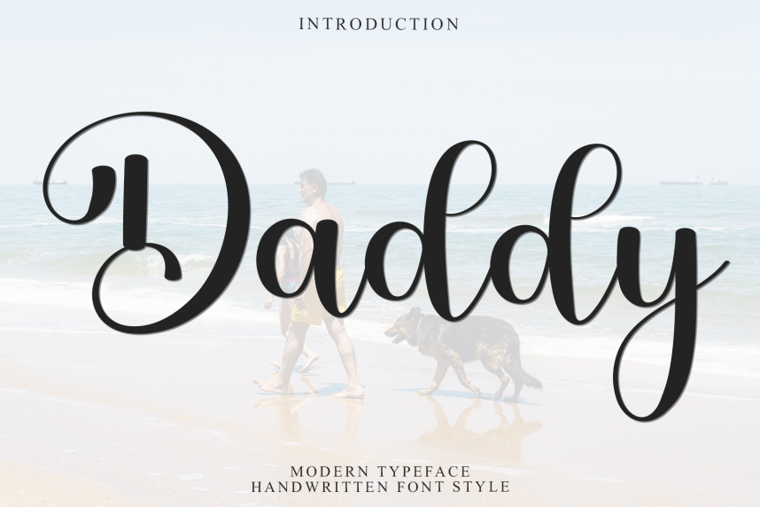 Daddy - Modern Script Handwritten Font - Befonts