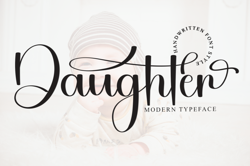 Daughter - Modern Script Handwritten Font - Befonts