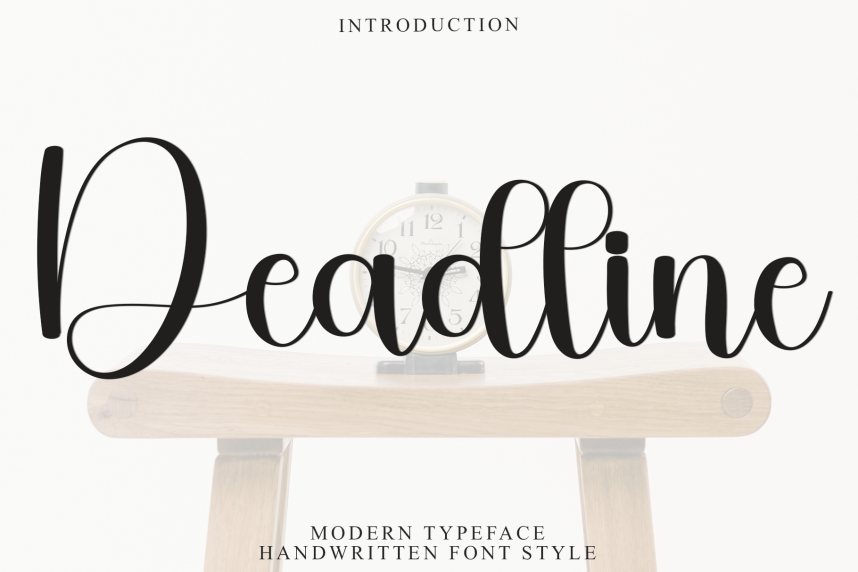 Deadline Simple Handwritten Font - Befonts