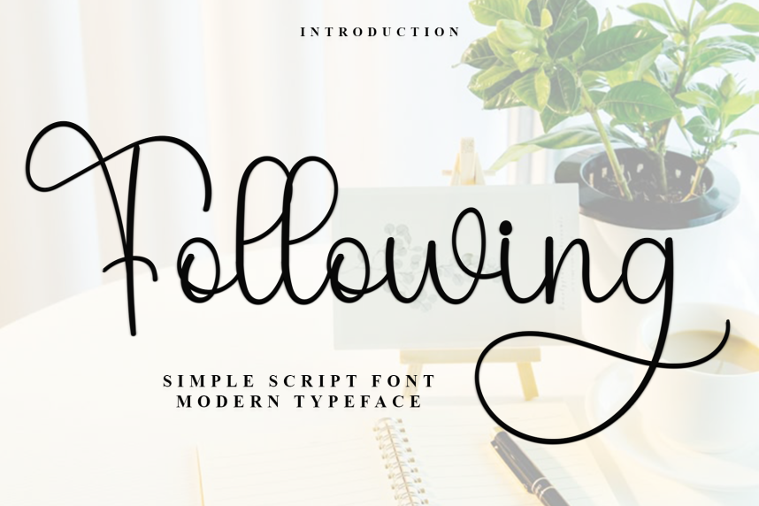 Following - Simple Handwritten Font - Download Free Font