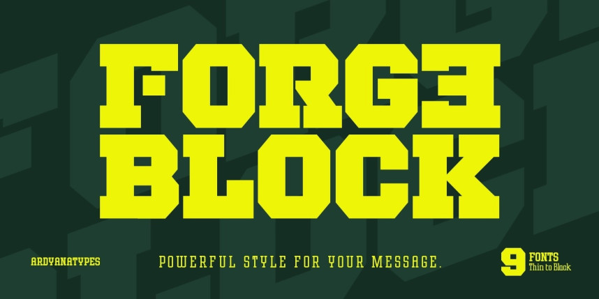 Forge Block Font - Befonts