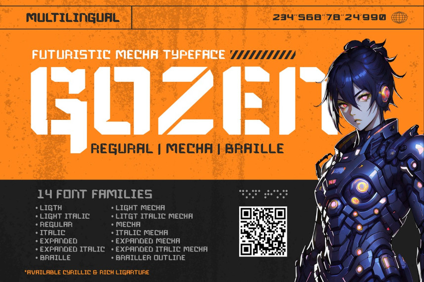 Gozen Futuristic Font - Download Free Font
