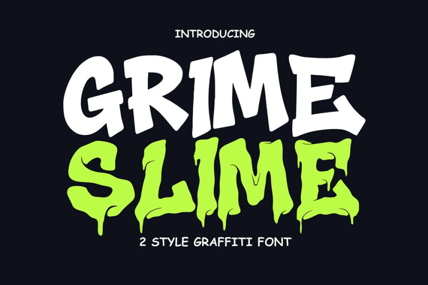Grime Slime – Melted Graffiti Font - Download Free Font
