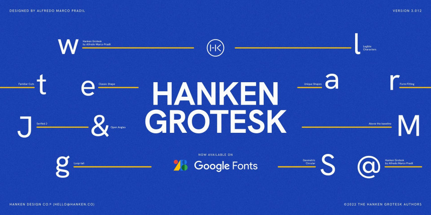 Hanken Grotesk Font Family - Download Free Font