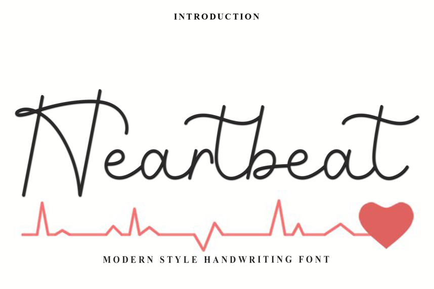 Heartbeat - Handwritten Script Font - Befonts