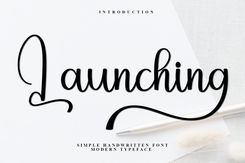 Launching - Modern Script Handwritten Font - Download Free Font
