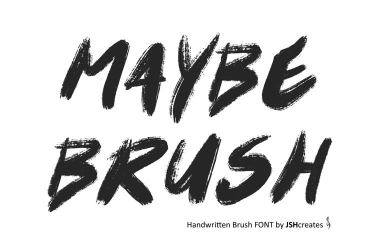 Maybe Brush Font - Befonts