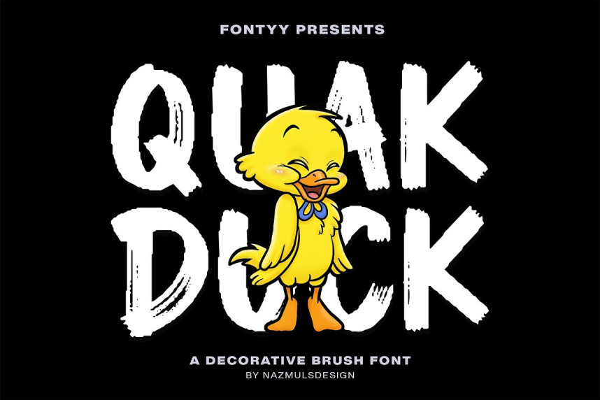 QuakDuck Brush Font - Download Free Font