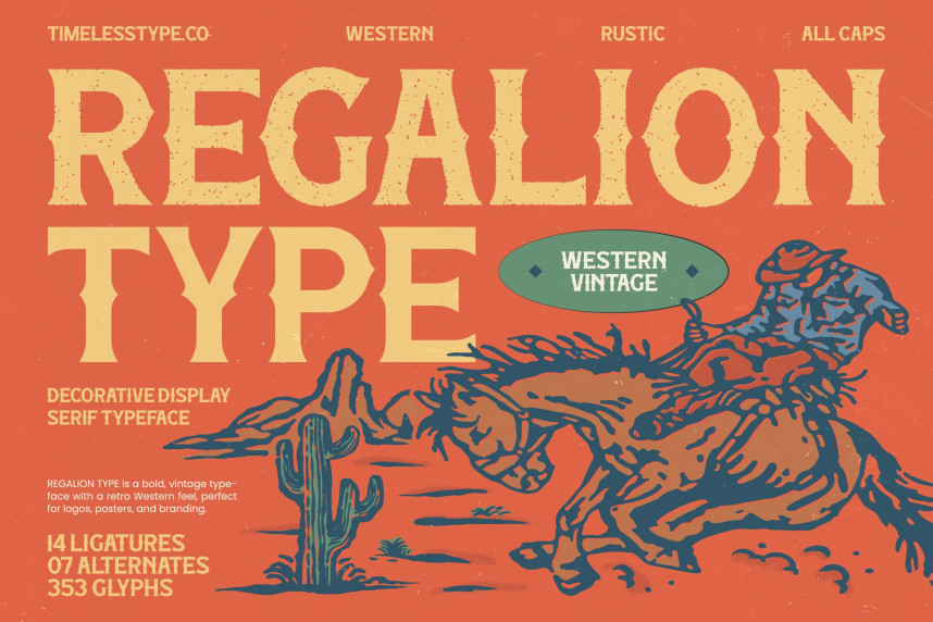 Regalion Type - Decorative Display Serif Typeface - Download Free Font