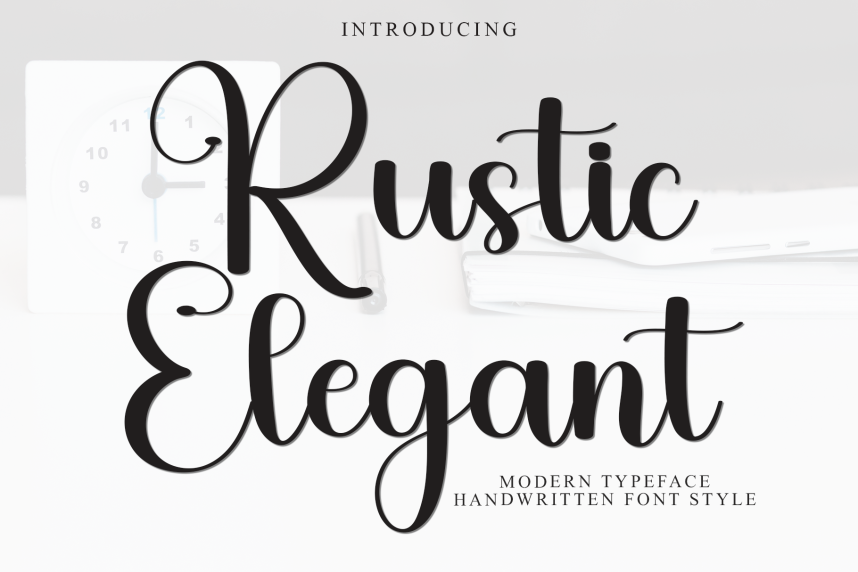 Rustic Elegant - Modern Script Handwritten Font - Download Free Font