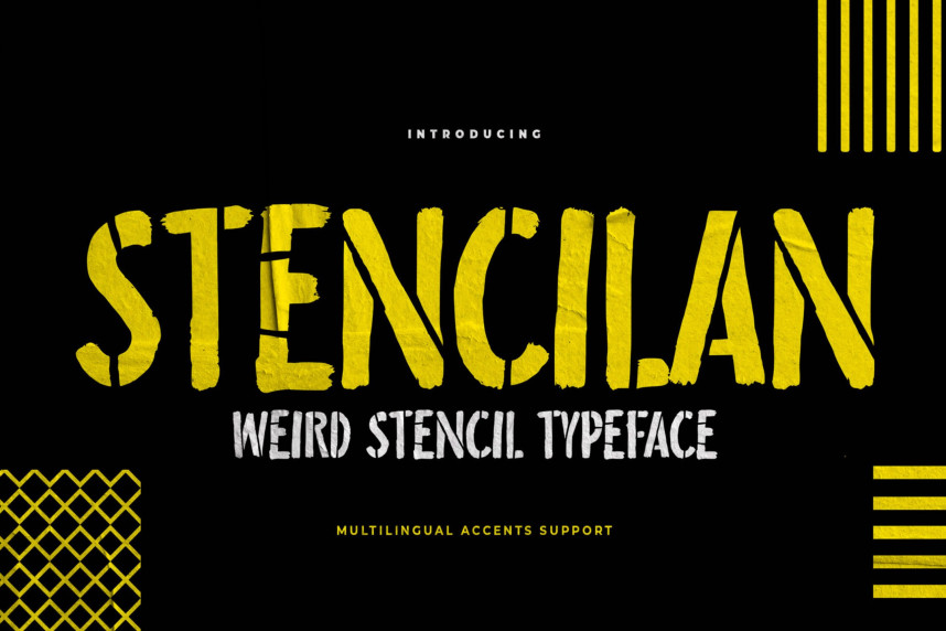 Stencilan – Weird Stencil Font - Download Free Font