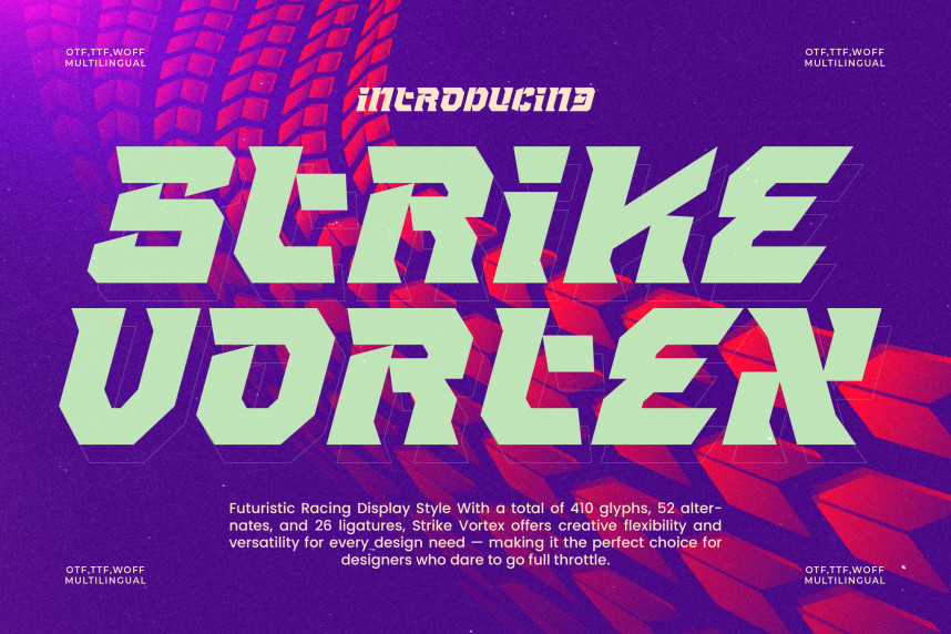 Strike Vortex Font - Befonts
