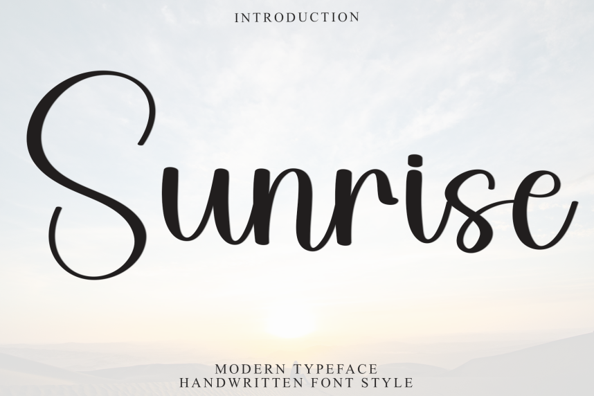 Sunrise - Simple Handwritten Font - Befonts