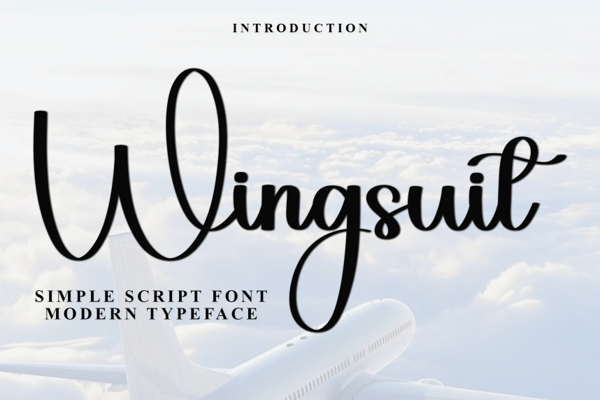 Wingsuit Simple Script Font - Befonts
