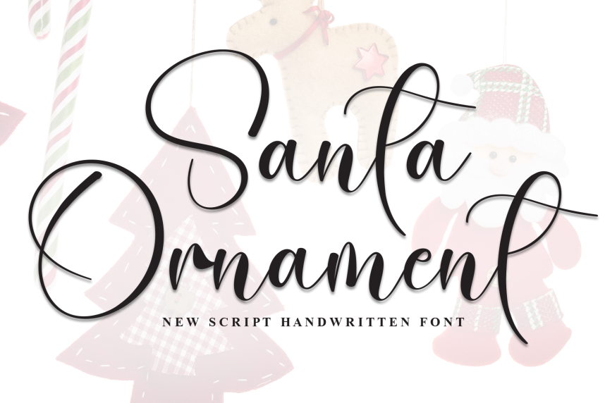 Santa Ornament – New Script Handwritten Font - Befonts