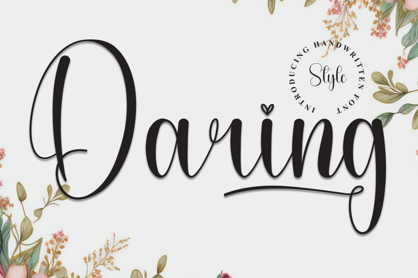 Daring – Casual Handwritten Script Font - Befonts