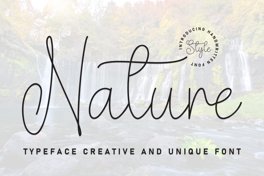 Nature – Handwritten Script Font - Befonts