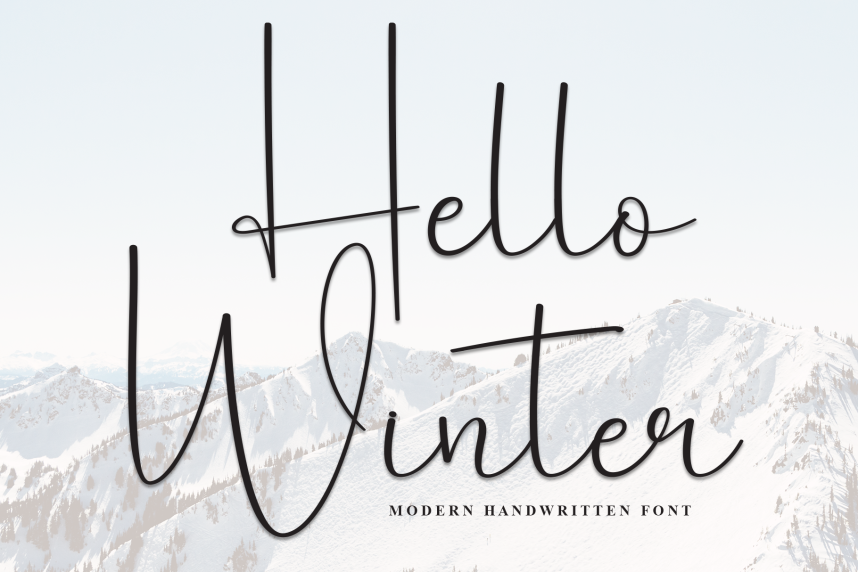 Hello Winter – Casual Handwritten Script Font - Befonts